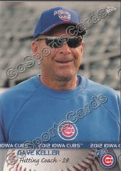 2012 Iowa Cubs Dave Keller – Go Sports Cards