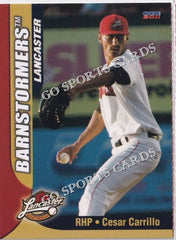 2011 Lancaster Barnstormers Perforated Cesar Carrillo – Go Sports Cards