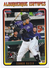 2024 Albuquerque Isotopes Connor Kaiser – Go Sports Cards