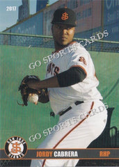 2017 San Jose Giants Jordy Cabrera – Go Sports Cards