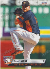 2017 Fresno Grizzlies Aaron West – Go Sports Cards