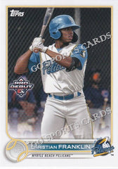 2022 Topps Pro Debut Christian Franklin PD-144 – Go Sports Cards