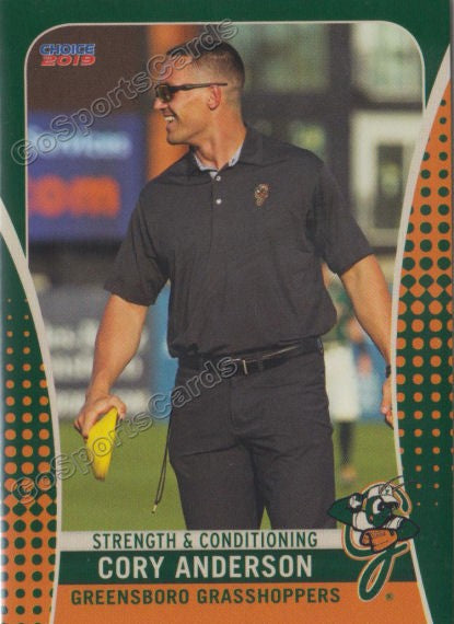 2019 Greensboro Grasshoppers Cory Anderson – Go Sports Cards
