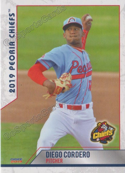 2019 Peoria Chiefs Diego Cordero – Go Sports Cards