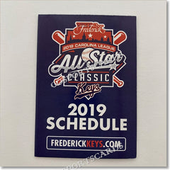 2019 Frederick Keys Pocket Schedule – Go Sports Cards