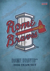 2016 Rome Braves Header Checklist – Go Sports Cards