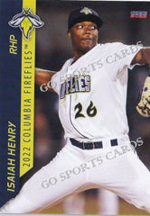 2022 Columbia Fireflies Isaiah Henry – Go Sports Cards