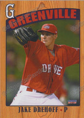 2017 Greenville Drive 2015 ReIssue Jake Drehoff – Go Sports Cards