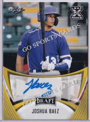 2021 Leaf Draft BA-JB1 Joshua Baez XRC Autograph Gold – Go Sports Cards