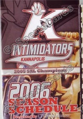 2006 Kannapolis Intimidators Pocket Schedule – Go Sports Cards