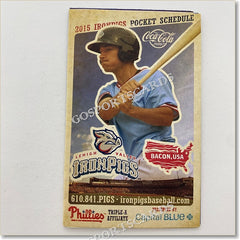 2015 Lehigh Valley IronPigs Pocket Schedule – Go Sports Cards