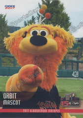 2017 Albuquerque Isotopes Orbit Mascot – Go Sports Cards