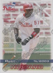 2003 Clearwater Phillies Ryan Howard – Go Sports Cards