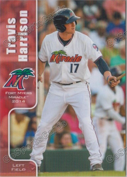 2014 Fort Myers Miracle Travis Harrison – Go Sports Cards